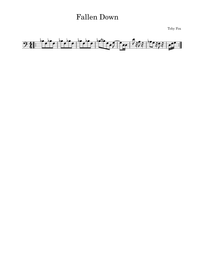 Undertale – Toby Fox Fallen_Down Sheet Music for Trombone (Solo ...