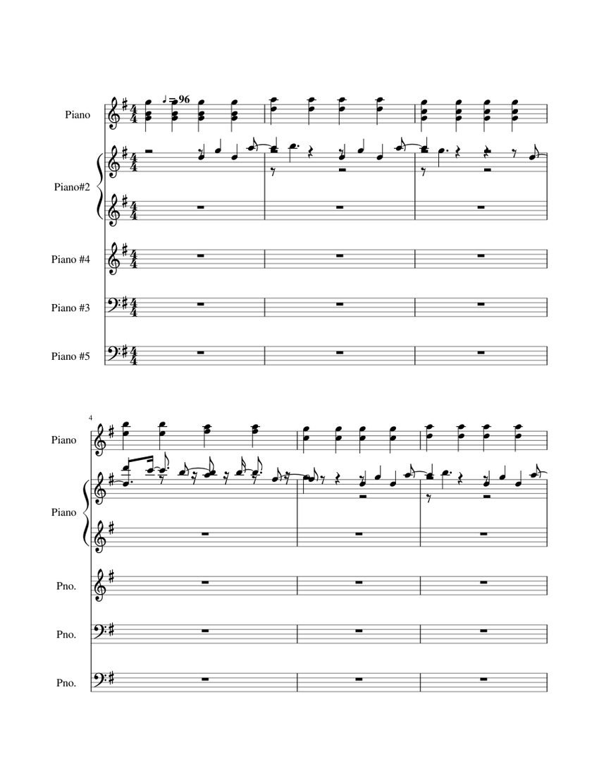 Beautiful trauma - P!nk Sheet Music for Piano (Mixed Quintet ...