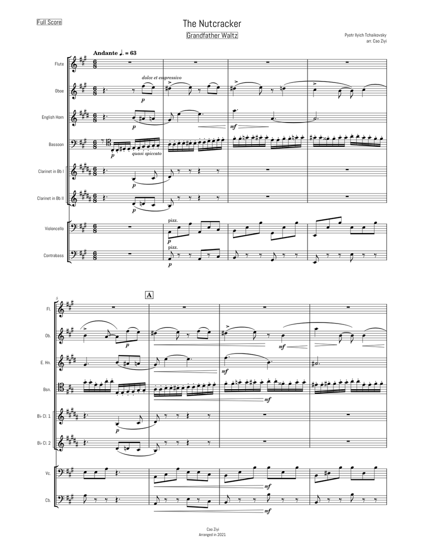 [CHAMBER WINDS] The Nutcracker (Grandfather Waltz) – Pyotr Ilyich ...