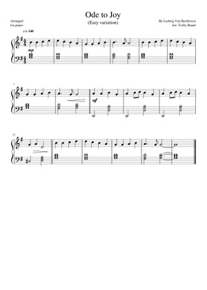 Play Official version of Ode To Joy Sheet Music by Ludwig Van Beethoven ...
