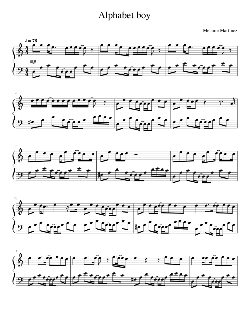 alphabet boy coloring page melanie martinez