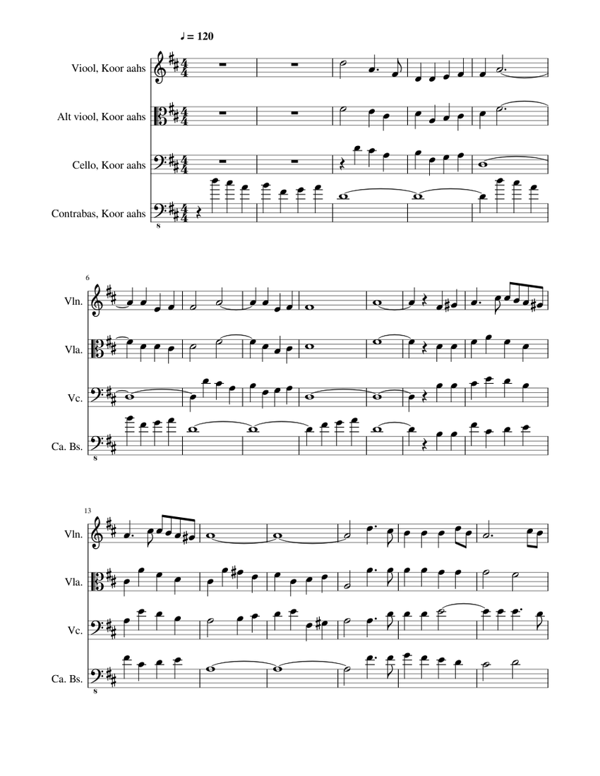 67SATBWood_-_Full_fathom_five Sheet music for Contrabass, Violin, Viola ...