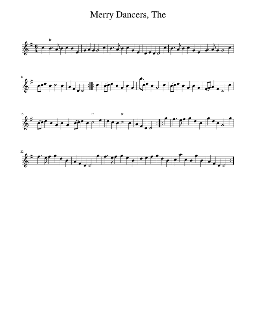 The Merry Dancers Sheet music for Piano (Solo) Easy | Musescore.com