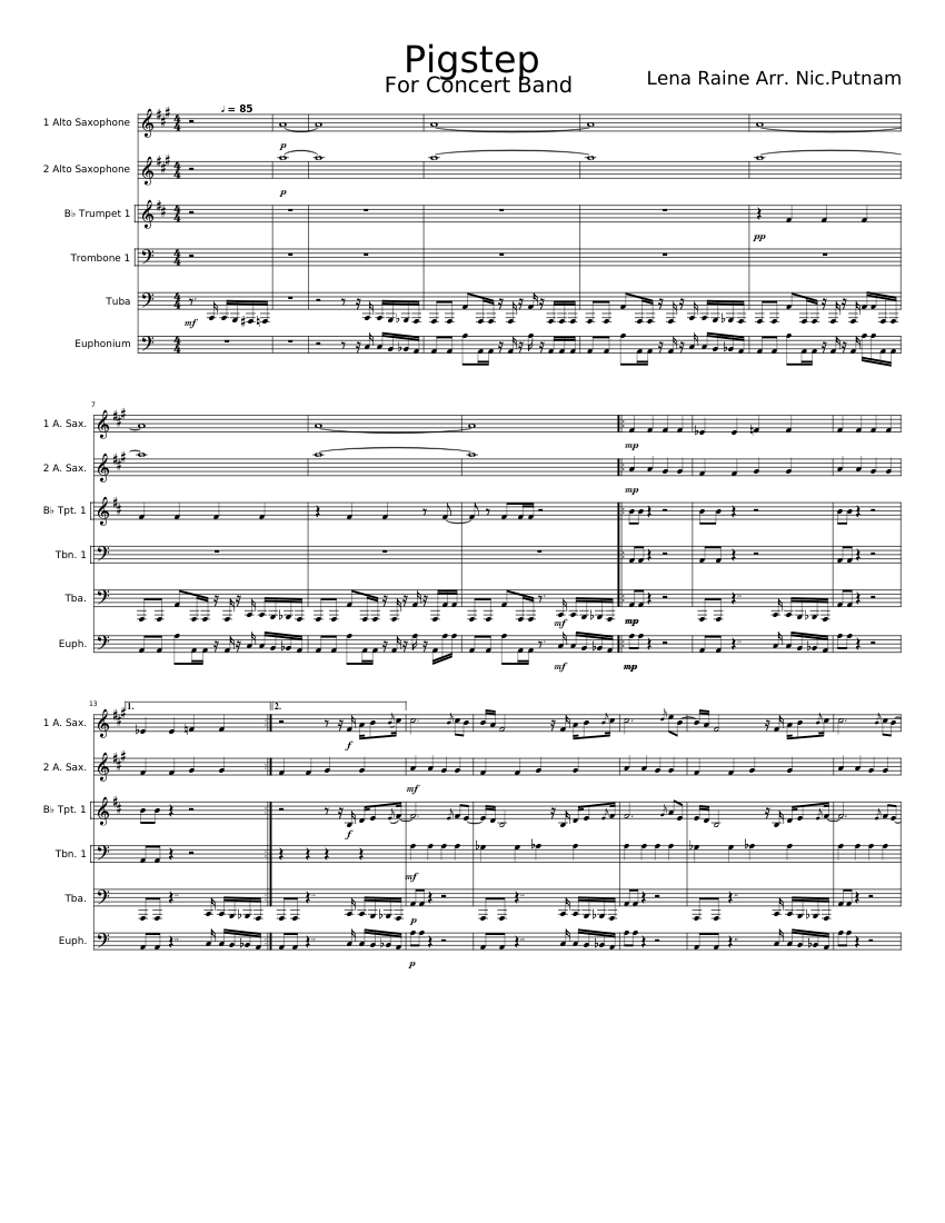 Pigstep-Lena Raine – Lena Raine Pigstep Solo And Ensemble Sheet music ...