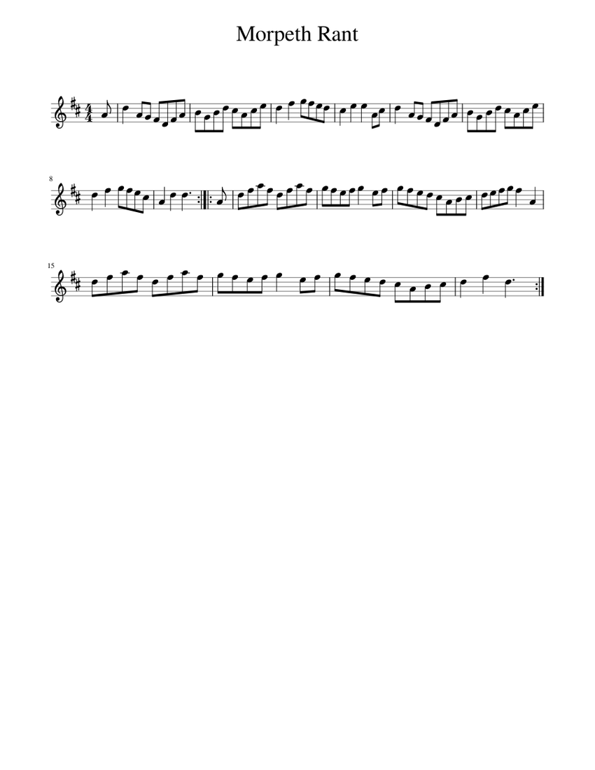 Morpeth Rant Sheet music for Piano (Solo) Easy | Musescore.com