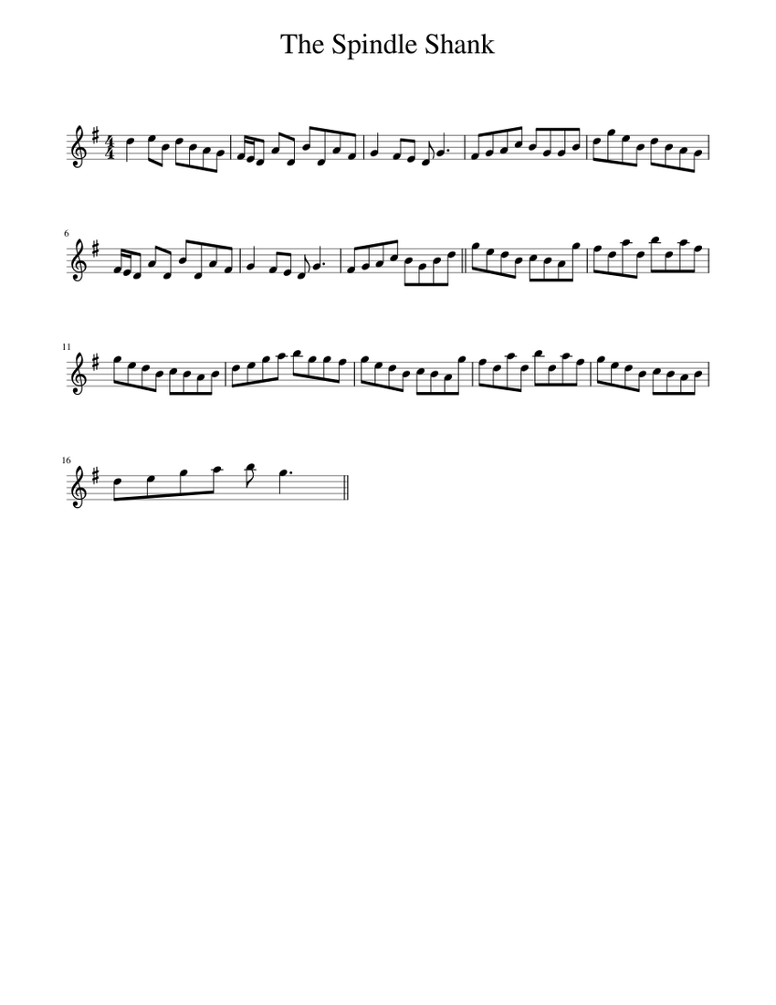 The Spindle Shank Sheet music for Piano (Solo) | Musescore.com