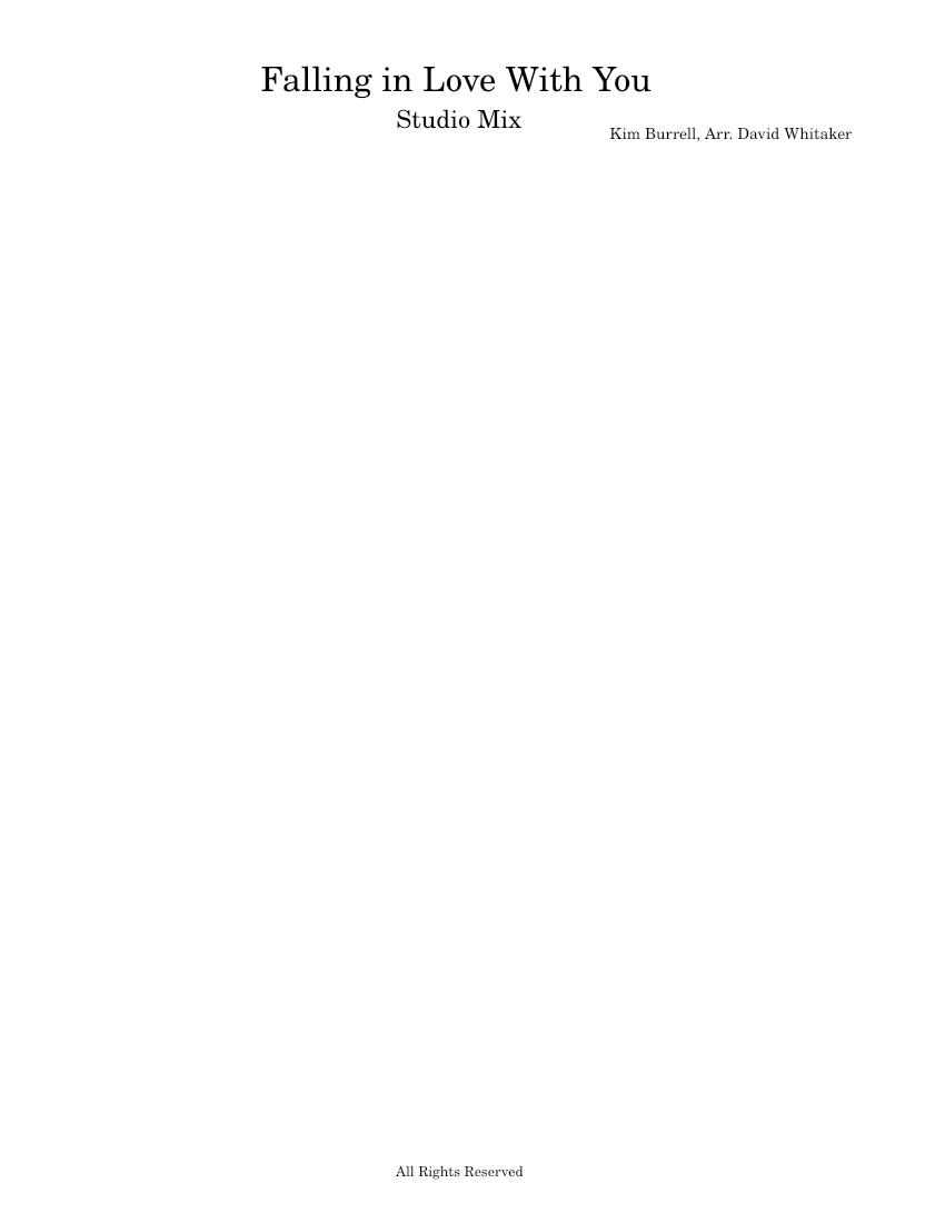 Falling_in_Love_With_You Sheet Music for Trombone, Flute, Clarinet in b ...