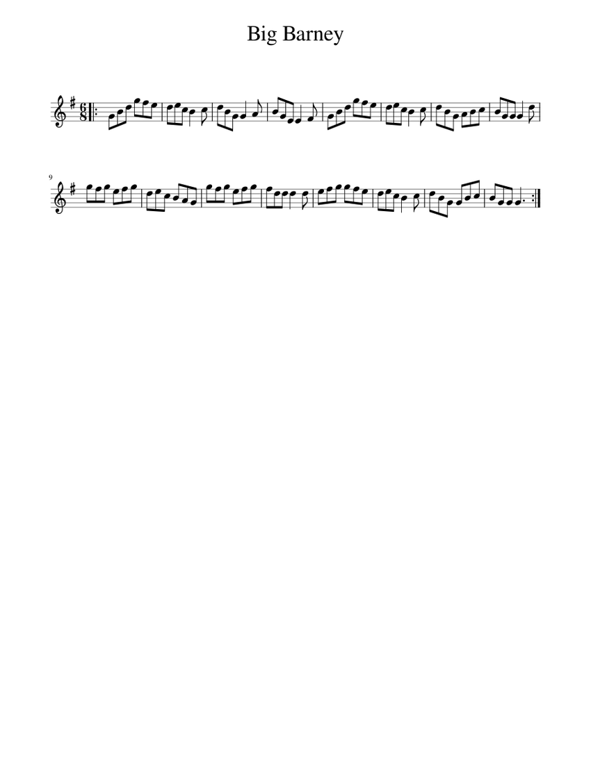 Big Barney Sheet music for Piano (Solo) Easy | Musescore.com