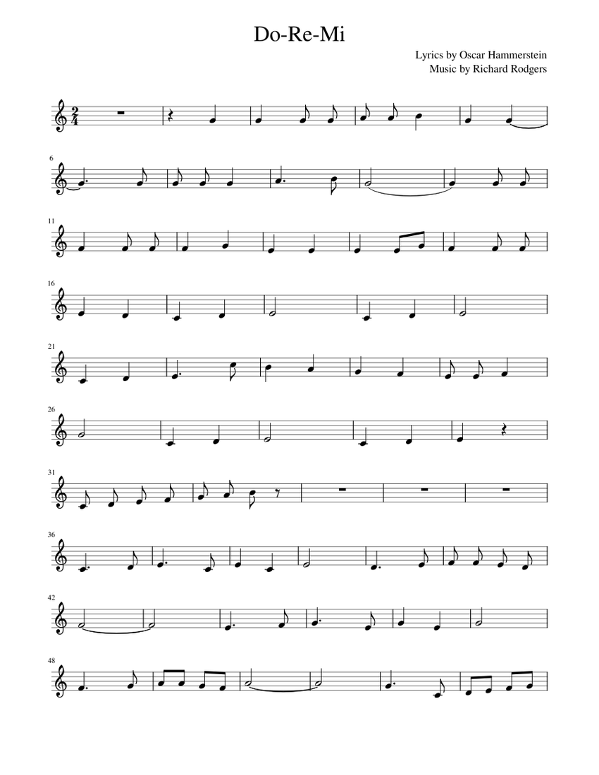Do-Re-Mi Sheet music for Piano (Solo) Easy | Musescore.com