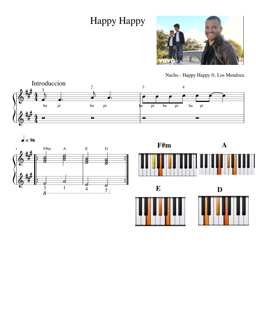 Happy Happy Sheet music for Piano (Solo) Easy | Musescore.com