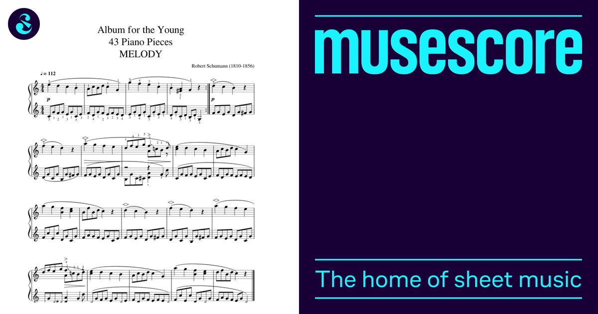 Robert Schumann Melody Op 68 Sheet Music for Piano (Solo) easy ...