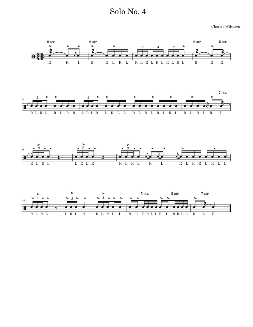 Solo No 4 Sheet music for Drum group (Solo) | Musescore.com