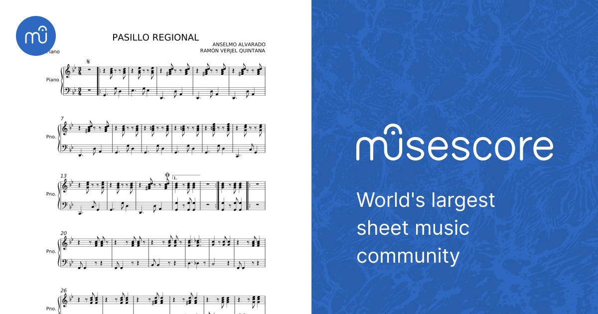 PASILLO REGIONAL – ANSELMO ALVARADO, RAMÓN VERJEL QUINTANA Sheet Music ...