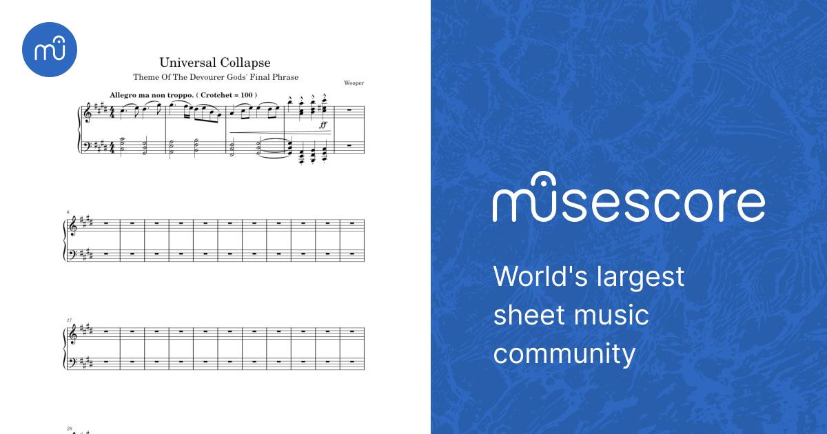 Universal Collapse Sheet Music for Piano (Solo) Easy | MuseScore.com