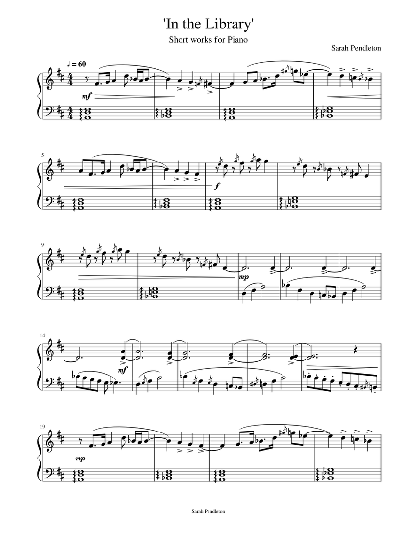 In the Library Sheet music for Piano (Solo) Easy | Musescore.com