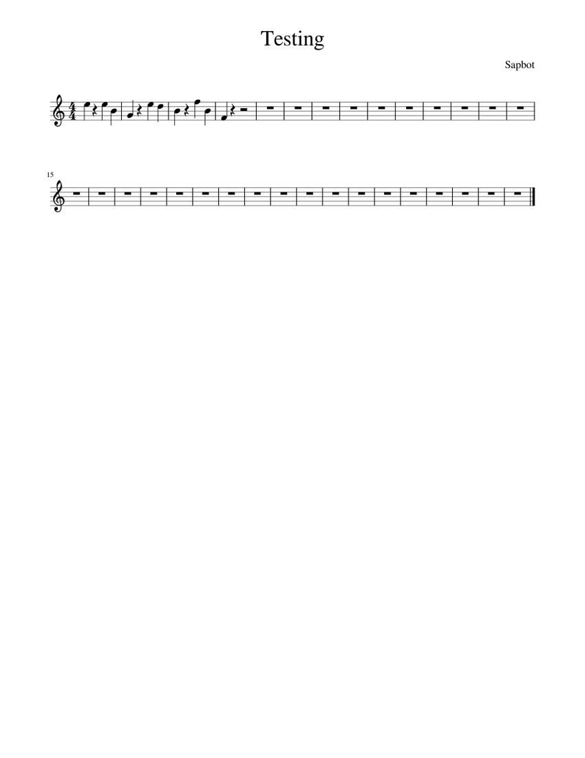Testing Sheet music for Ukulele (Solo) | Musescore.com