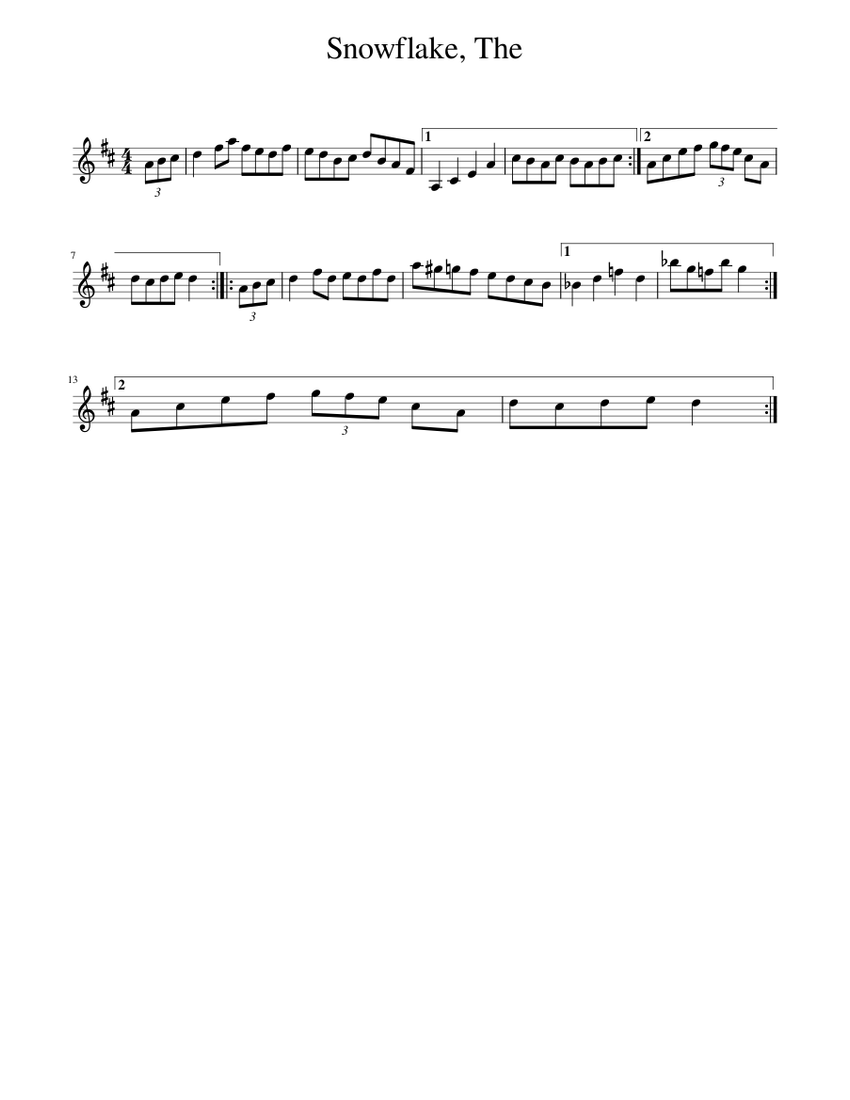 The Snowflake Sheet music for Piano (Solo) Easy | Musescore.com