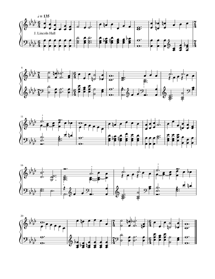 Make me a channel of blessing, Lord - J. Lincoln Hall Sheet music for ...