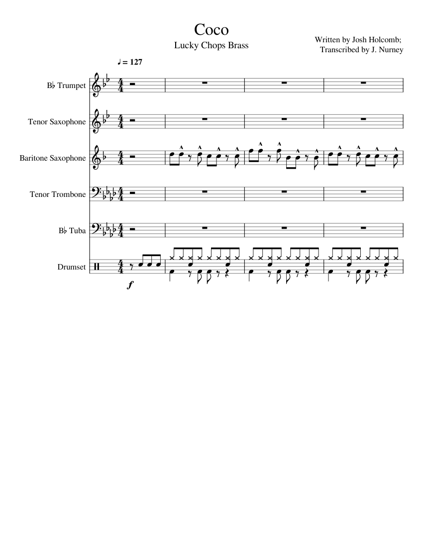 Coco Sheet music for Tuba, Trumpet other (Brass Duet) | Musescore.com