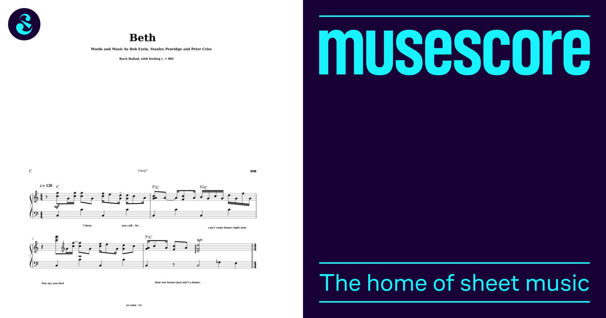 Beth Sheet music for Piano (Solo) | Musescore.com