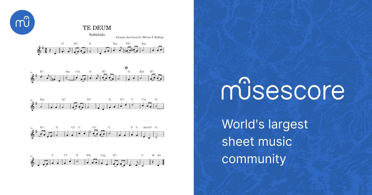 TE DEUM Sheet Music for Piano (Solo) Easy | MuseScore.com