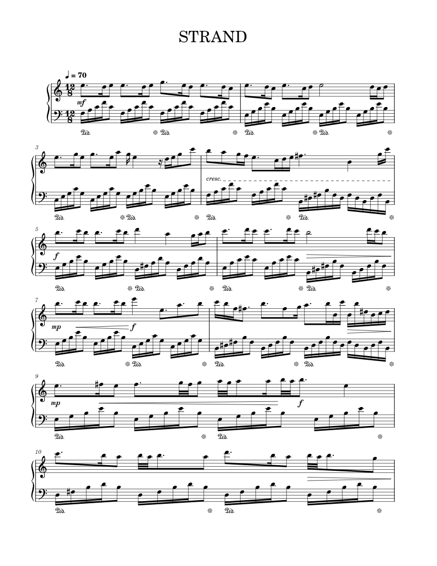 STRAND Sheet music for Piano (Solo) | Musescore.com