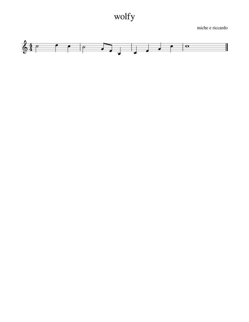 wolfy jj Sheet music for Violin (Solo) | Musescore.com