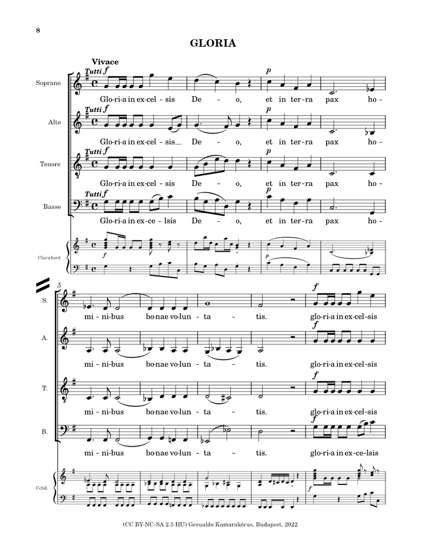 Missa in Honorem Sancti Nicolai – Joseph Haydn Sheet Music with Chords ...