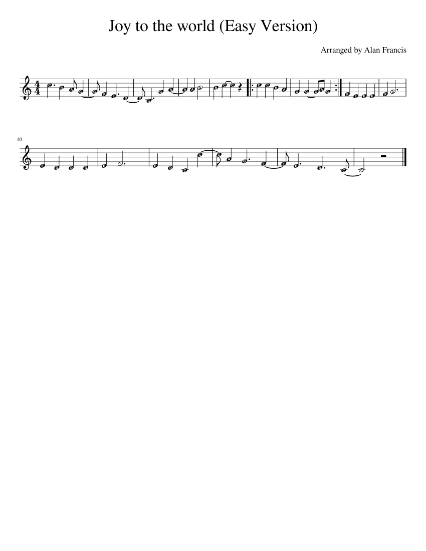 Joy to the world Sheet music for Piano (Solo) Easy | Musescore.com
