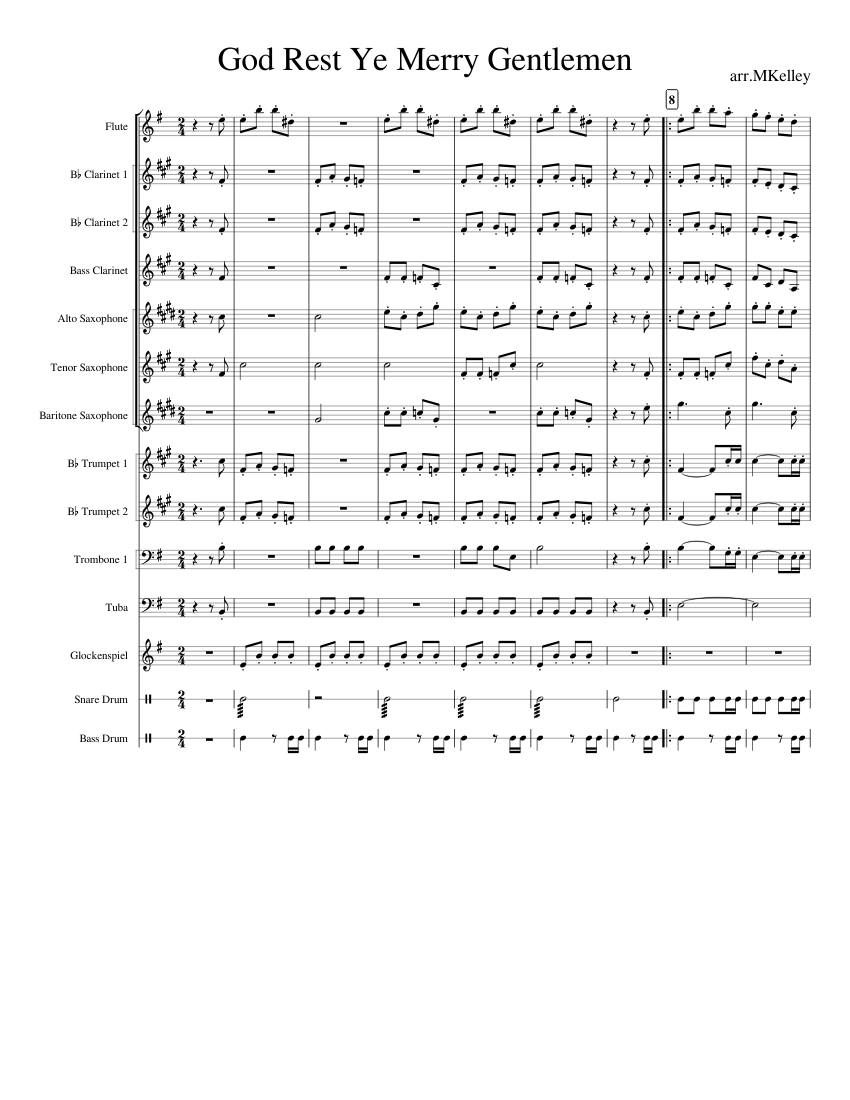 God rest ye merry gentlemen – Misc Christmas Sheet music for Trombone ...