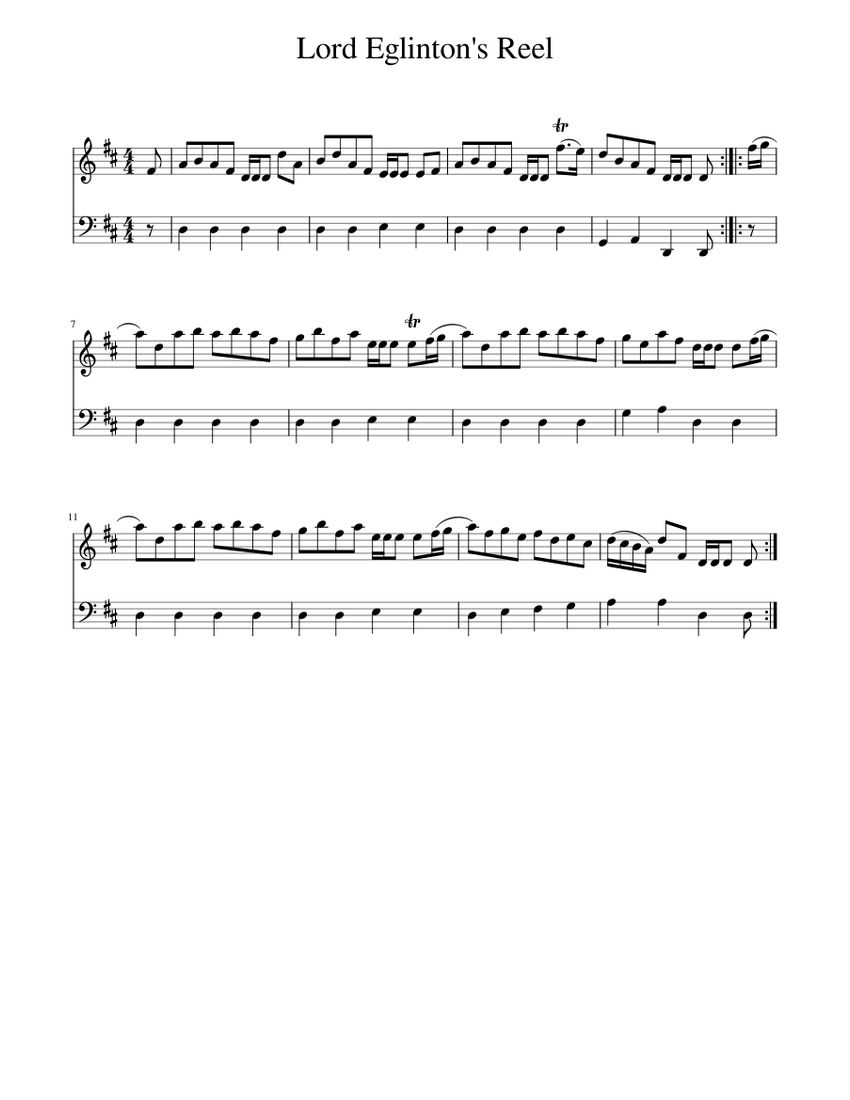 Lord Eglinton's Reel - piano tutorial