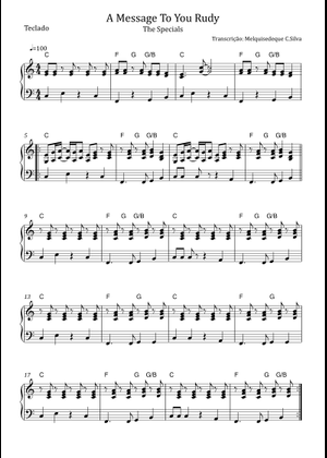 Play Official version of A message to you rudy Sheet Music by The ...