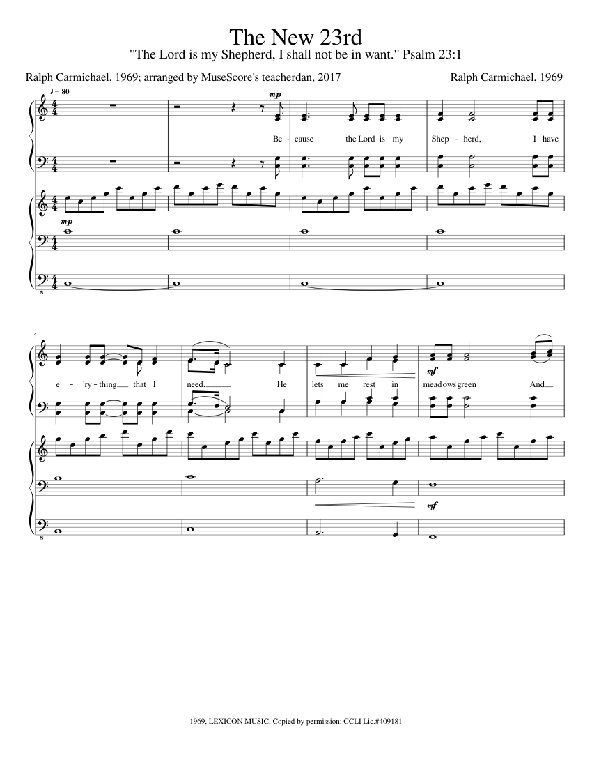The New 23rd Sheet Music for Piano (Piano Duo) | MuseScore.com