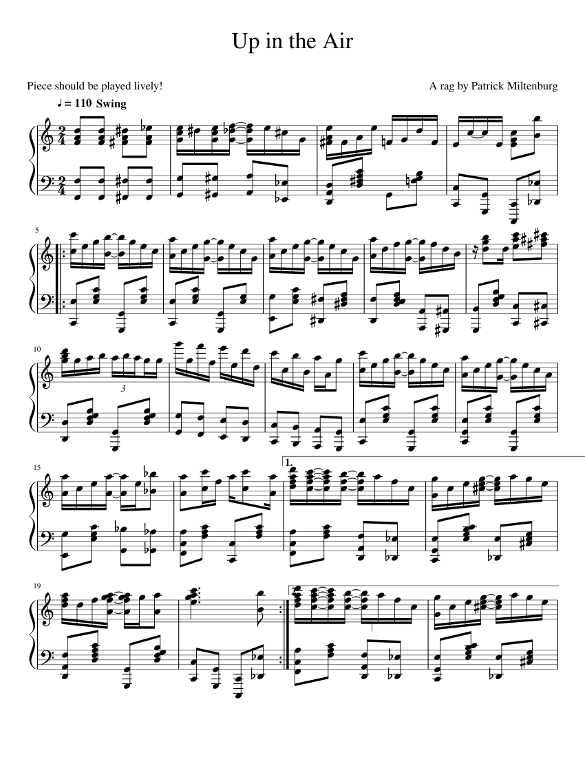 Up in the Air Sheet music for Piano (Solo) | Musescore.com