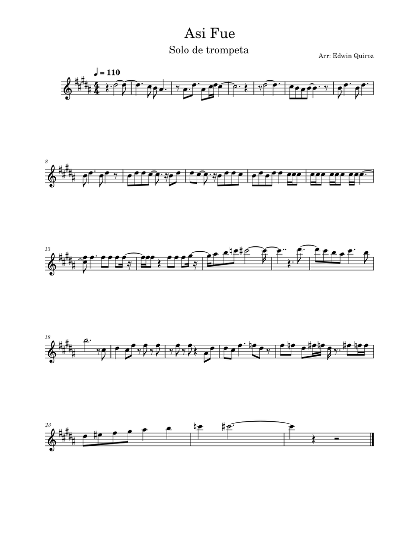 Asi fue – Juan Gabriel Asi Fue Sheet Music for Piano (Solo) easy ...