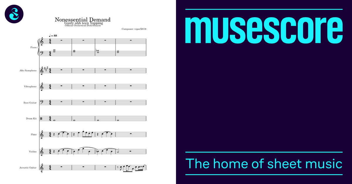 Nonessential Demand– ytb20202020 Sheet music for Piano, Flute ...