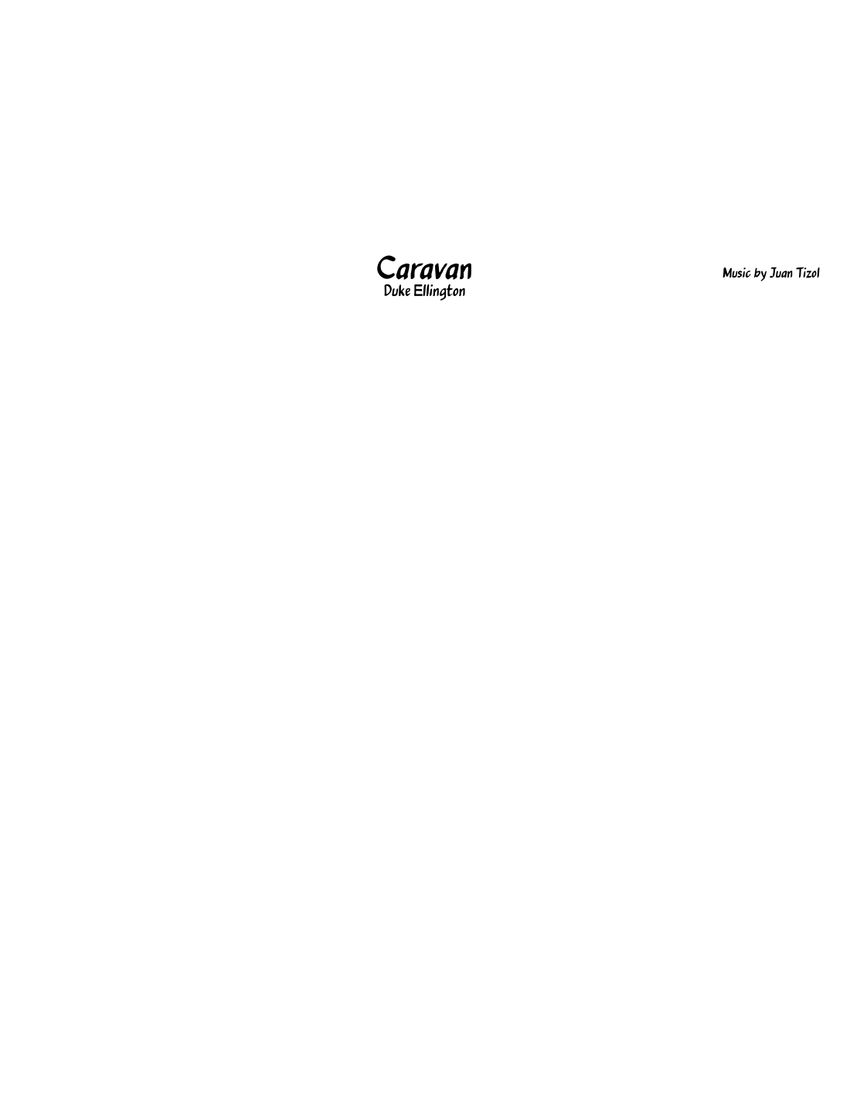 Caravan (Duke Ellington) - Full Big Band Arrangement Sheet Music for ...