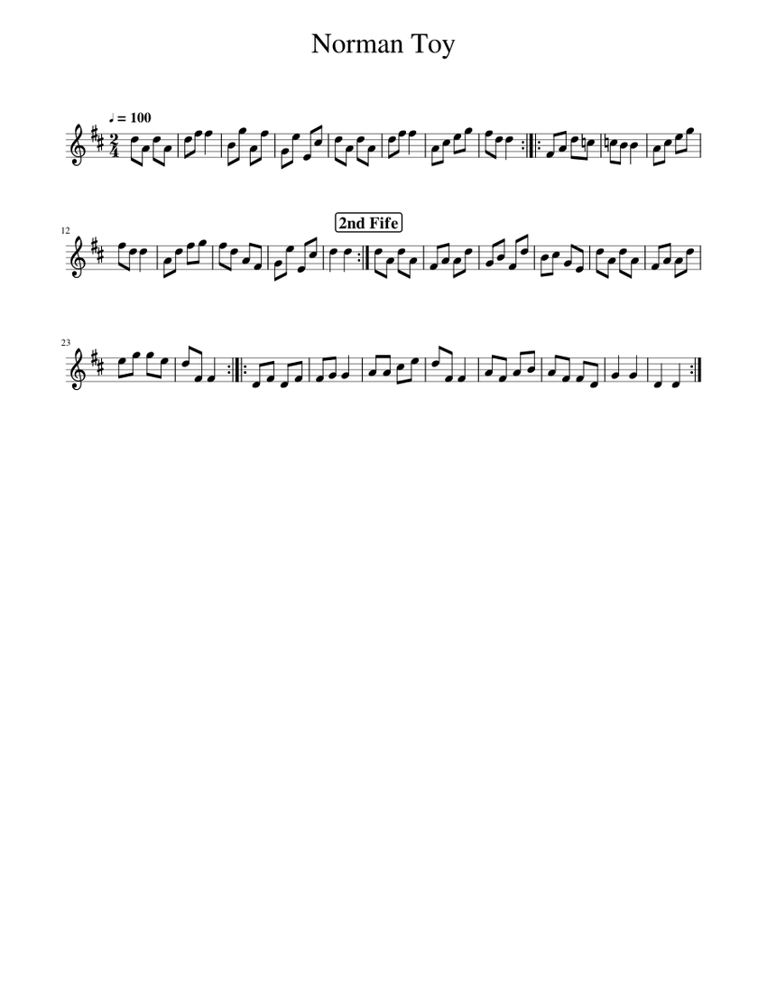 Norman Toy Sheet music for Flute piccolo (Solo) | Musescore.com
