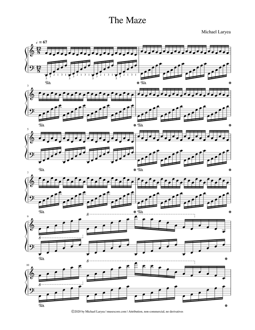 The Maze Sheet music for Piano (Solo) | Musescore.com
