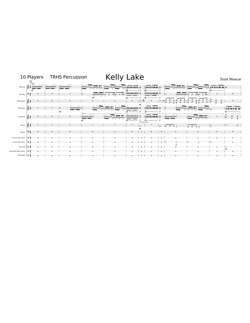 Kelly Lake Sheet music for Timpani, Vibraphone, Glockenspiel, Snare ...