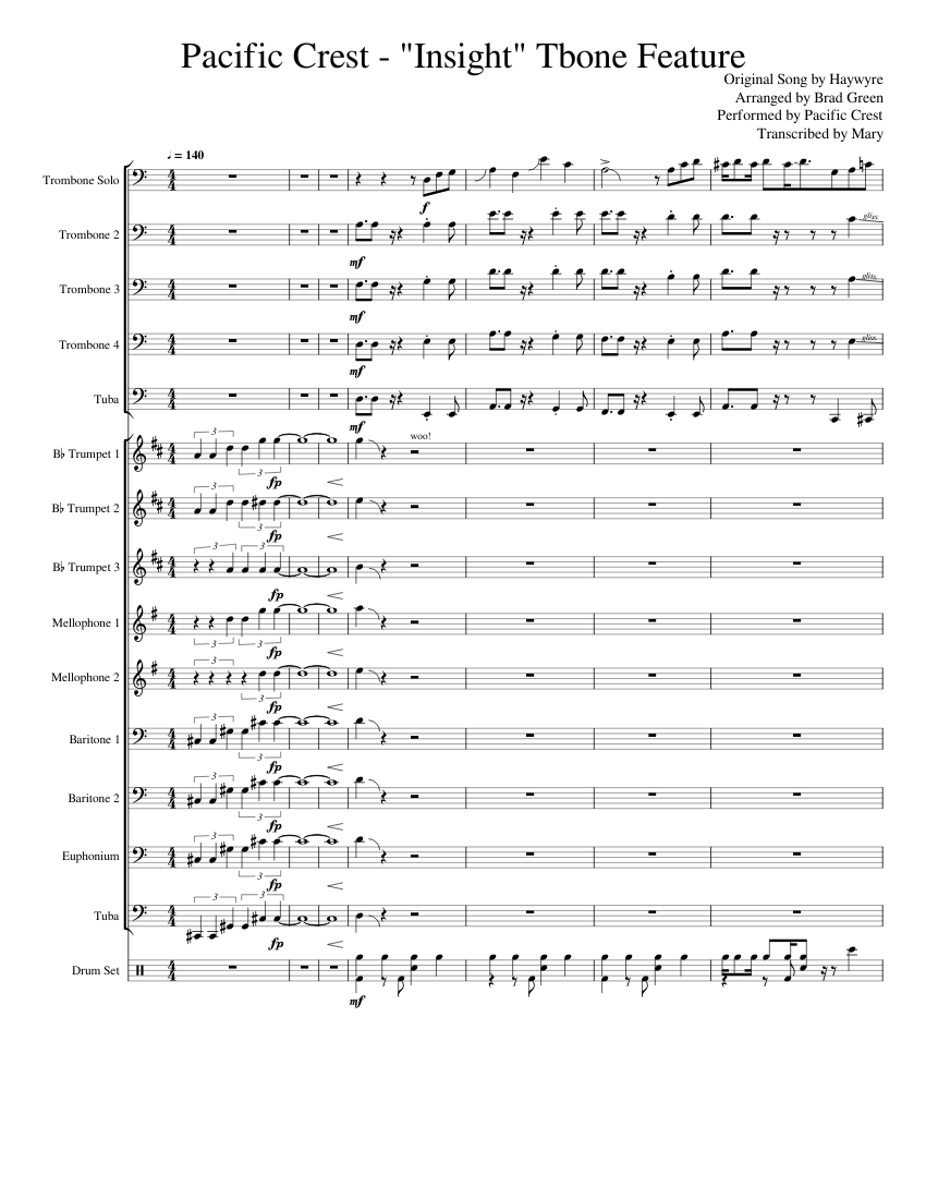 Pacific Crest 2019 - "Insight" Trombone Feature Sheet music for ...
