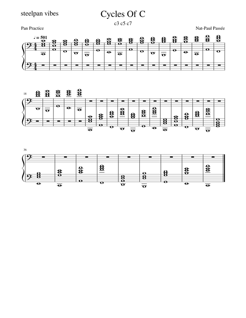 Cycles_Of_C Sheet music for Piano (Solo) Easy | Musescore.com