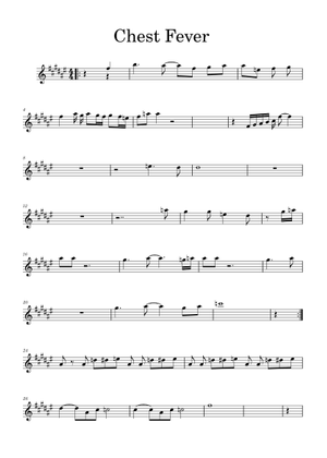 Chest fever – The Band Sheet Music for Vocals (Solo) | MuseScore.com