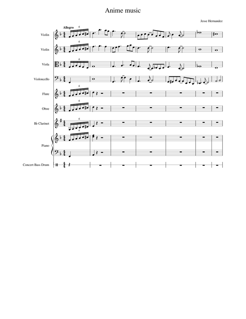Underlying Themes Sheet music for Piano, Flute, Oboe, Clarinet in b ...