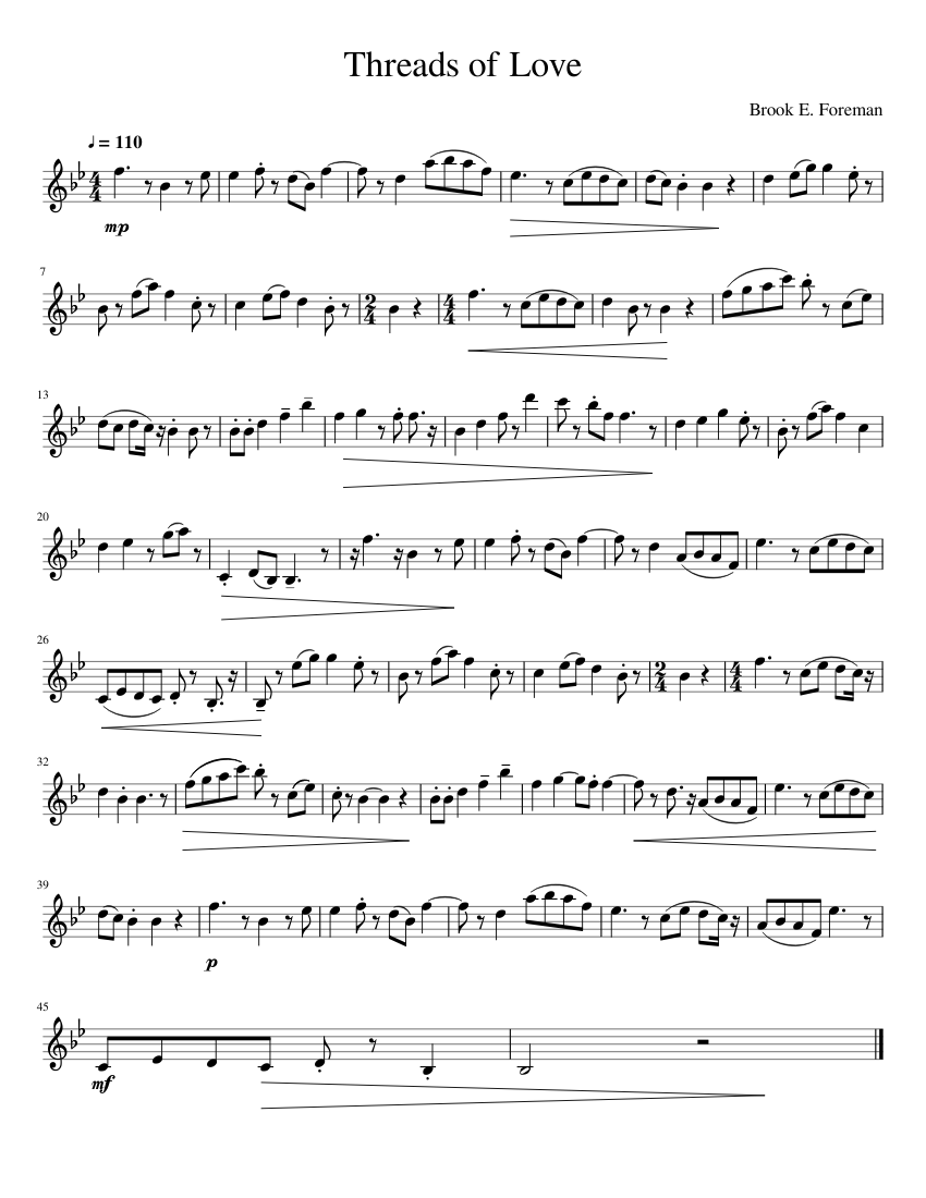 Threads of Love Sheet music for Violin (Solo) | Musescore.com