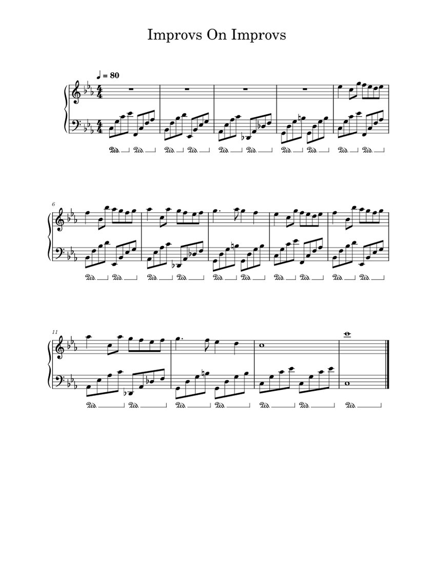 Improvs On Improvs Sheet music for Piano (Solo) Easy | Musescore.com