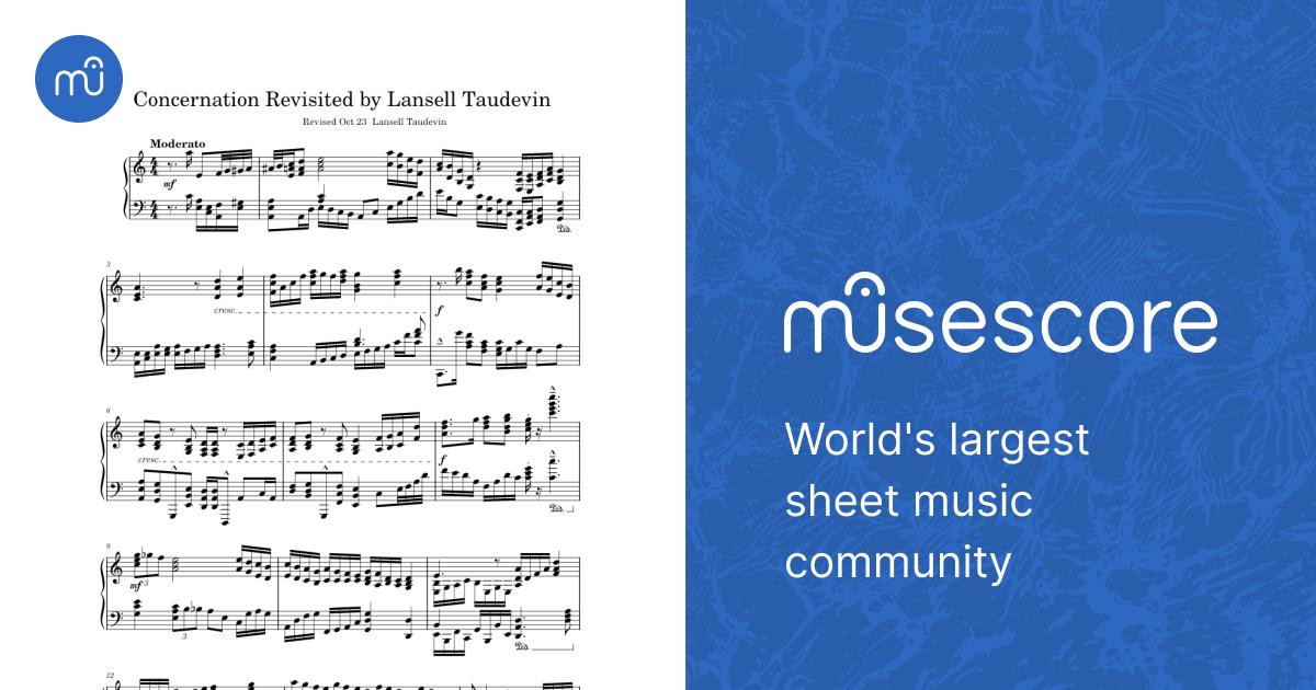 Concernation by Lansell Taudevin Sheet music for Piano (Solo ...