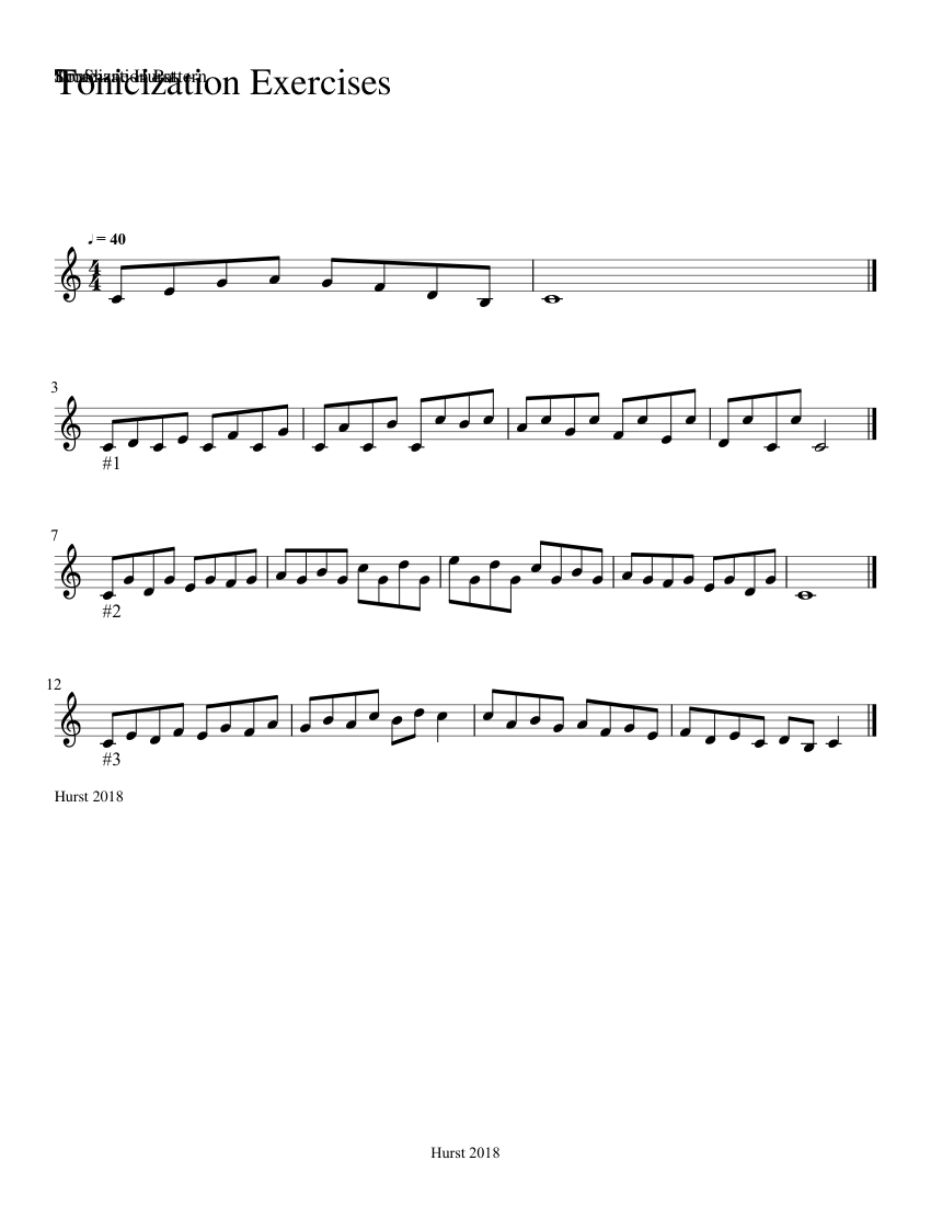 Tonicization Exercises Sheet music for Drum group (Choral) | Musescore.com