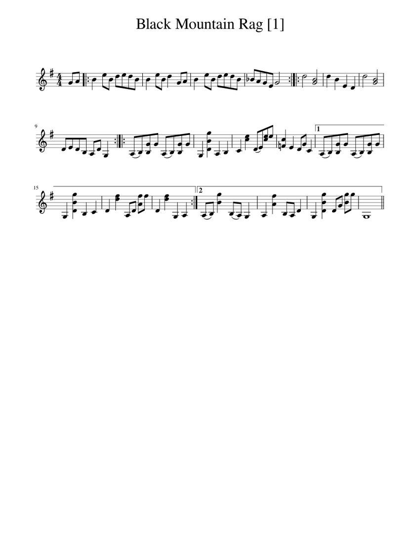 Black Mountain Rag Sheet music for Piano (Solo) Easy | Musescore.com