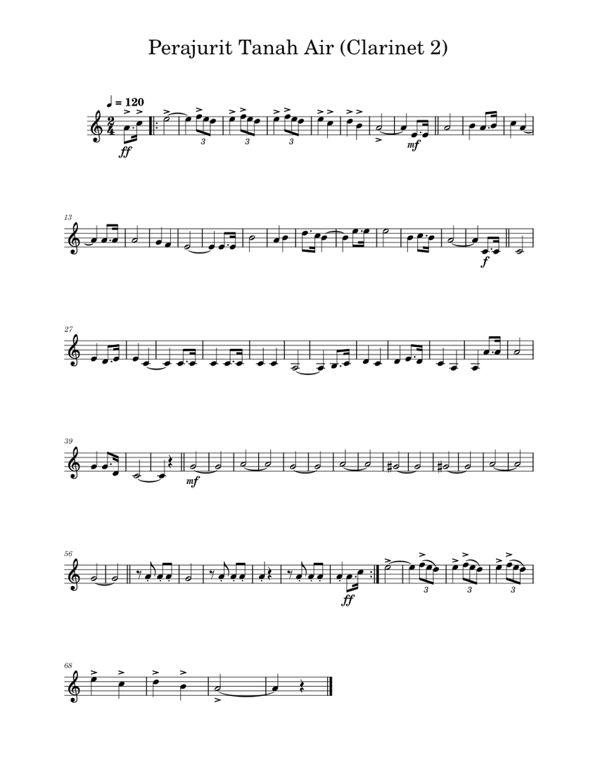 Clarinet 2 Sheet music for Clarinet in b-flat (Concert Band ...